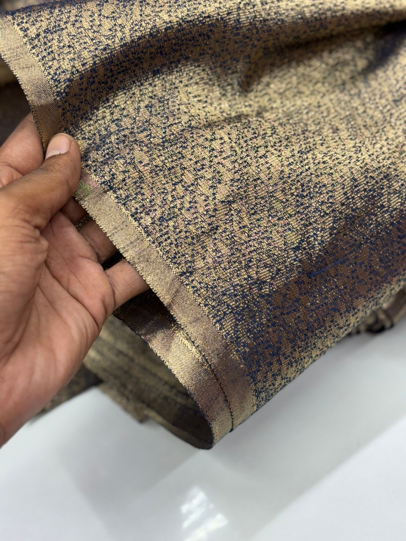 Rich tissue silk – Blue – Suyambu Cloth Stores